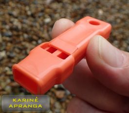 Išgyvenimo švilpukas SOS. Perry whistle SOS.